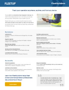 Datasheets - FleetUp